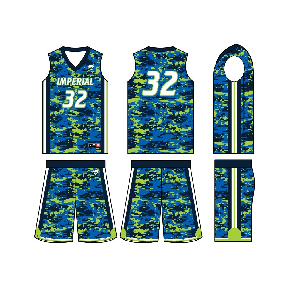 Soldier Men's Sublimated Basketball Uniform - Imperial Point