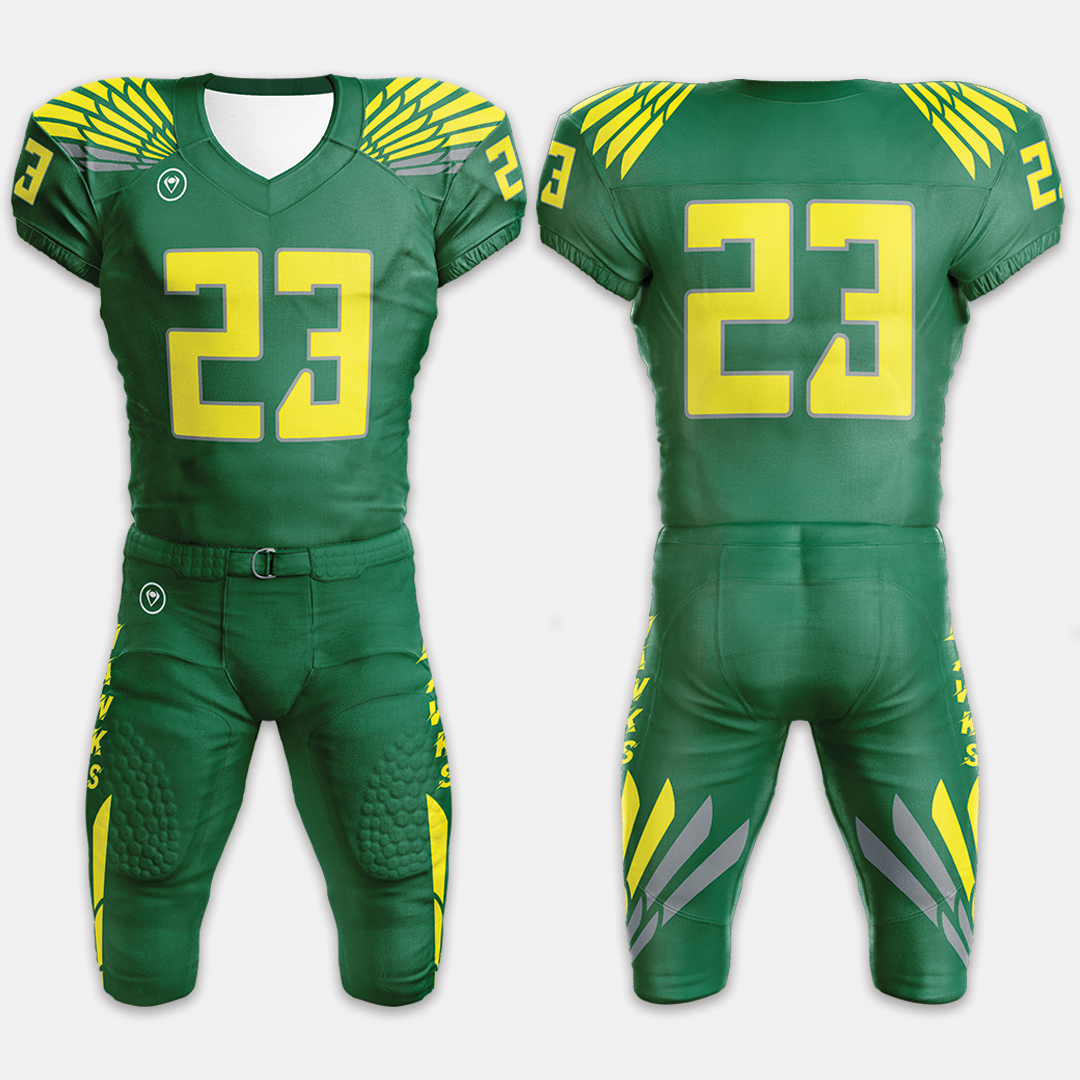 Quack Attack Sublimated Football Uniform - Custom Sports Jerseys ...